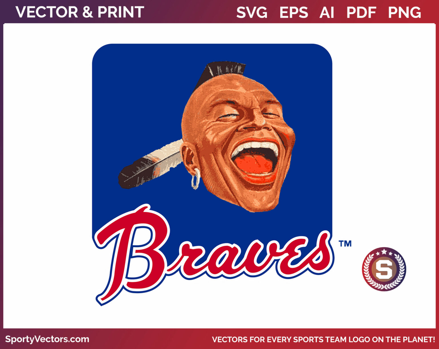 Atlanta Braves - Baseball - Primary Logo (1966) - Sports Logo SVG, PNG ...