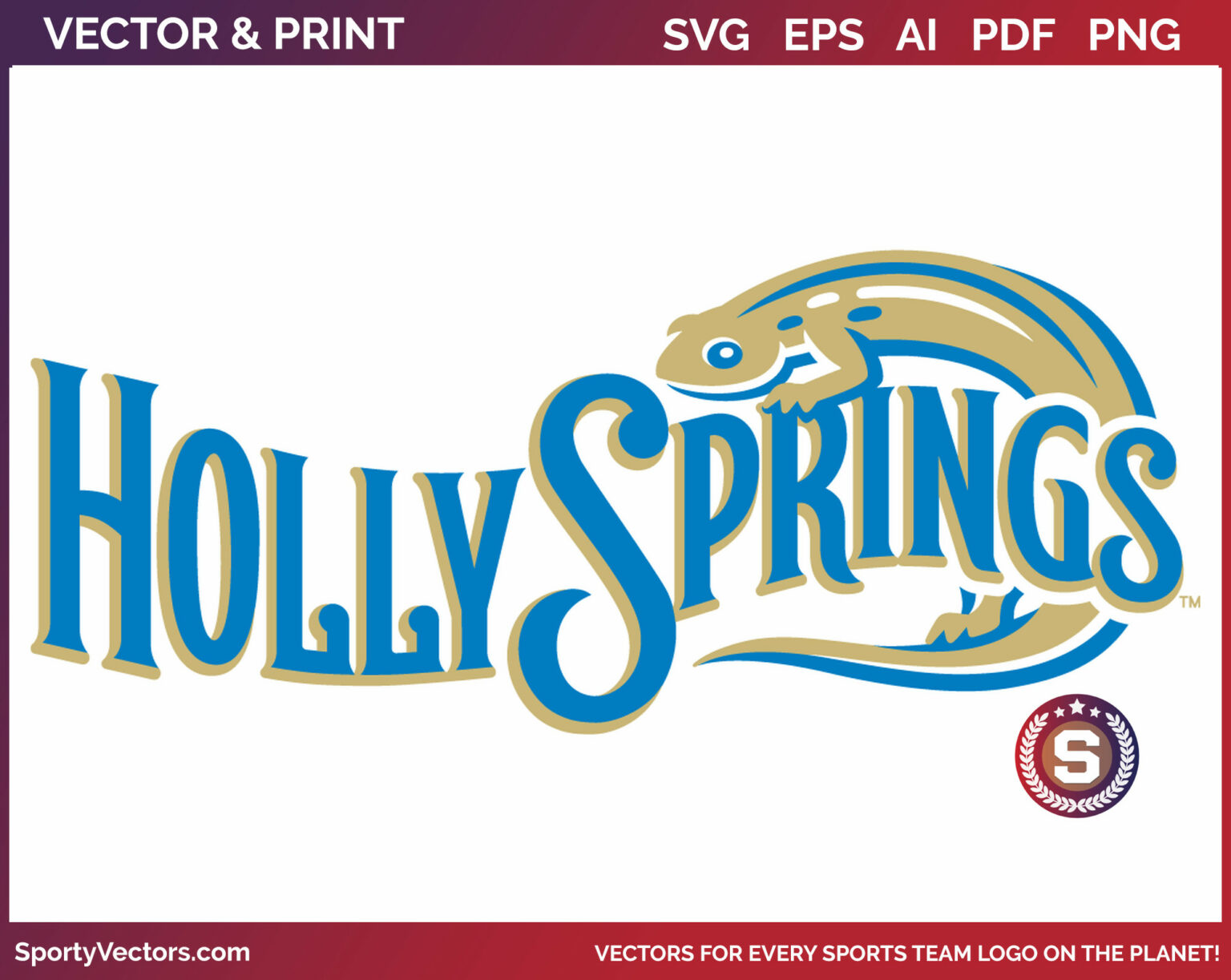 Holly Springs Salamanders - Baseball - Wordmark Logo (2015) - Sports ...