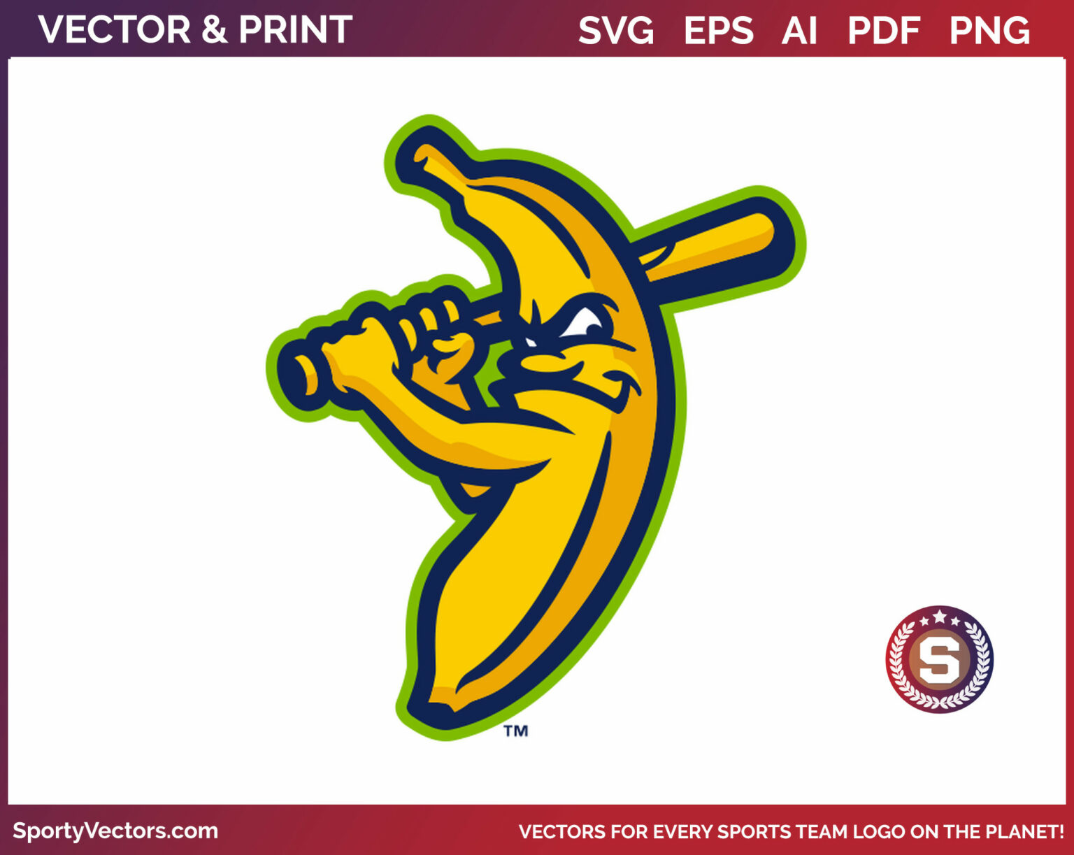Savannah Bananas - Baseball - Alternate Logo (2016) - Sports Logo SVG ...